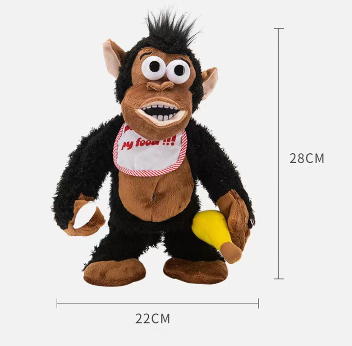 Interactive Banana Monkey Plush – Shaking & Screaming Toy That Reacts ...